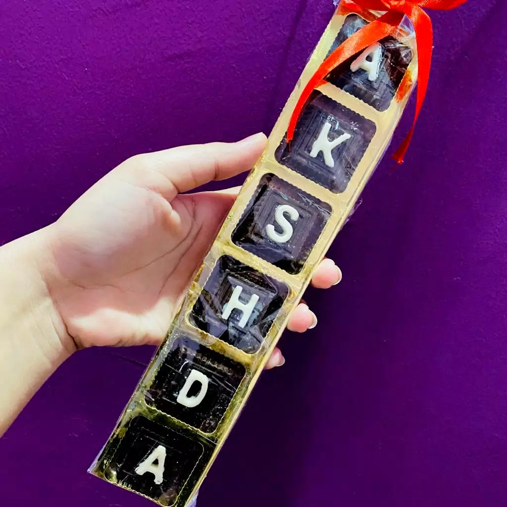 Customized Text Messages on Homemade Chocolates | Choco-n-Nuts Bhopal