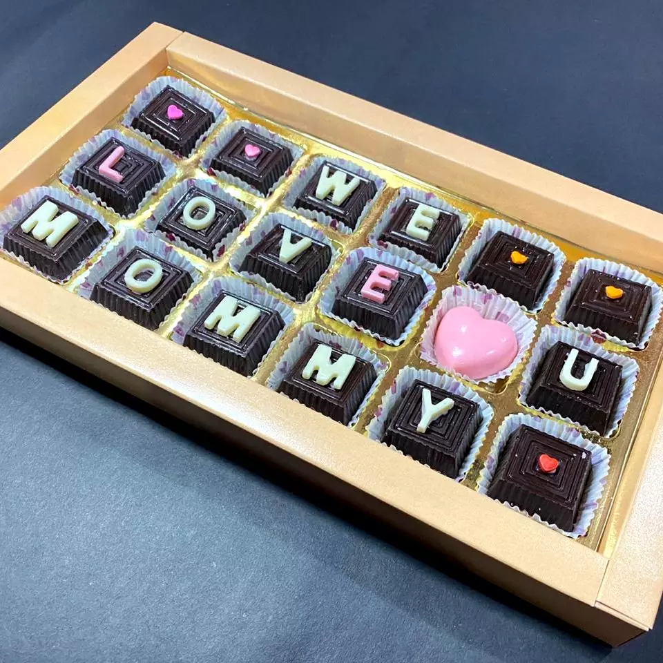 Customized Text Messages on Homemade Chocolates | Choco-n-Nuts Bhopal